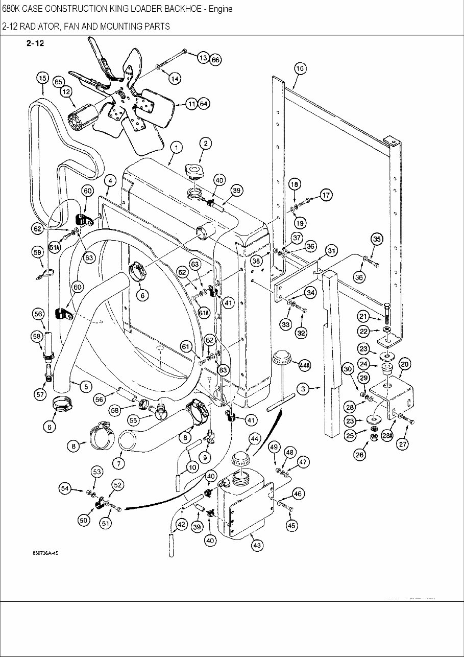 CASE 680K Construction King Backhoe Loader Parts Catalog