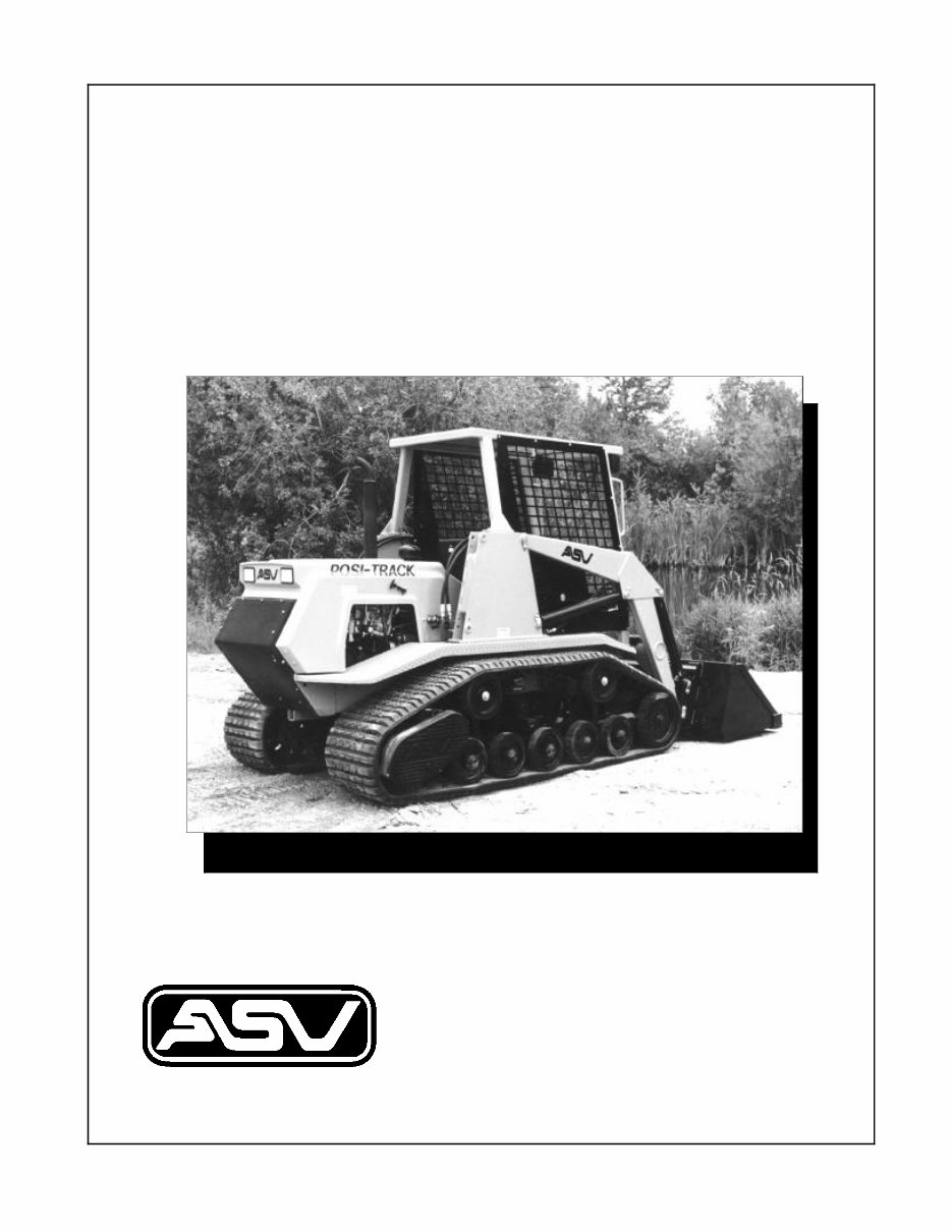ASV MD70 Posi Track Loader Parts List Manual