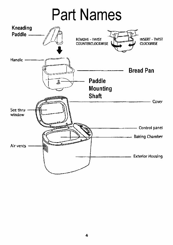 Magic Chef Breadmaker Parts Model VBM200c 1 Instruction Manual Recipes
