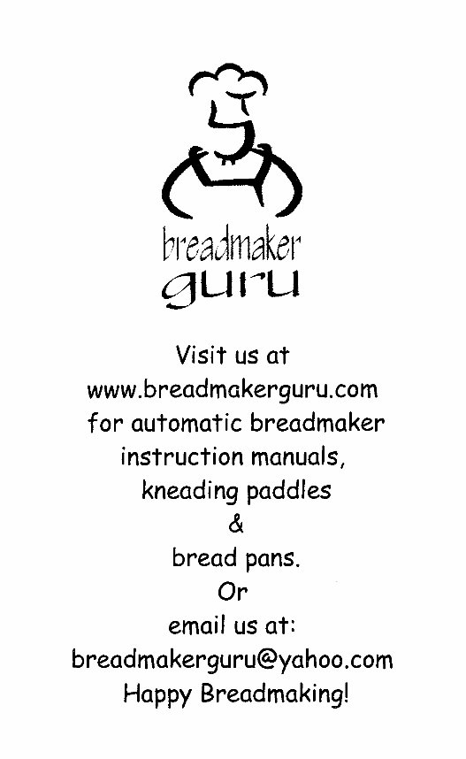 Magic Chef Breadmaker Parts Model VBM200c 1 Instruction Manual Recipes