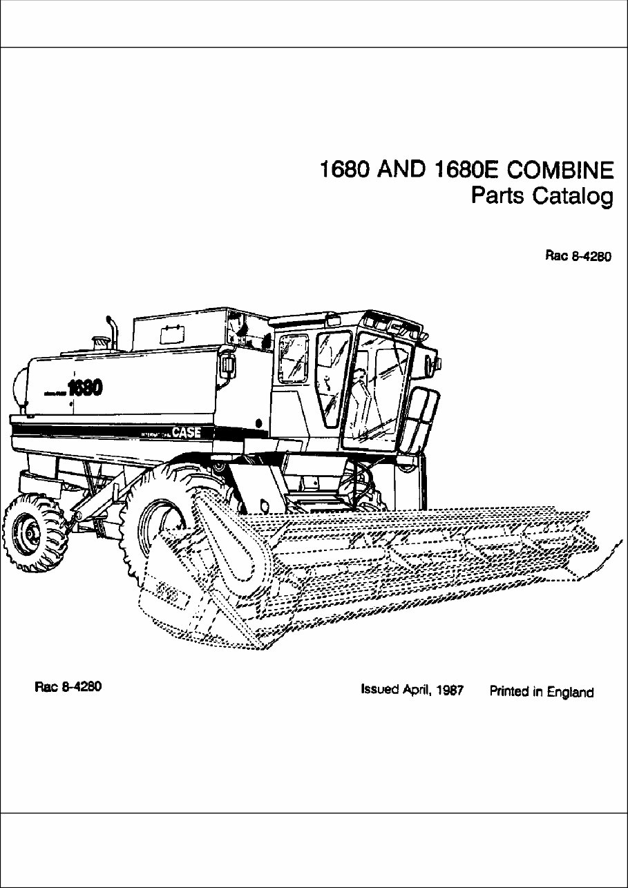 Parts catalog Case IH 1680 1680E | Manuals Online