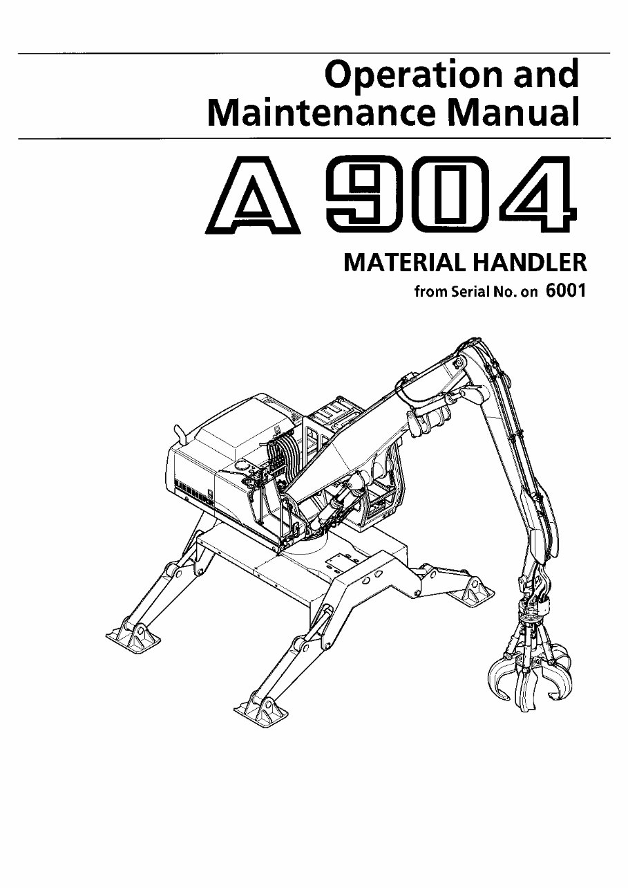 Liebherr A904 Material Handler Operation & Maintenance Manual ( From ...