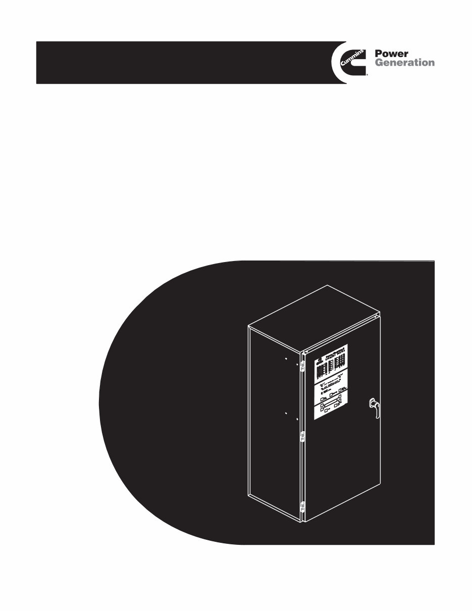 Cummins Onan OTPCA OTPCB OTPCC OTPCD Transfer Switch 40-1000 Amperes ...