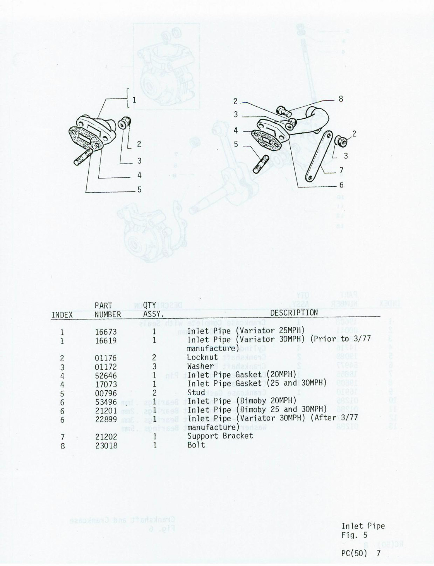 Motobecane 50 Moped Illustrated Parts Catalog Manual IPL IPC