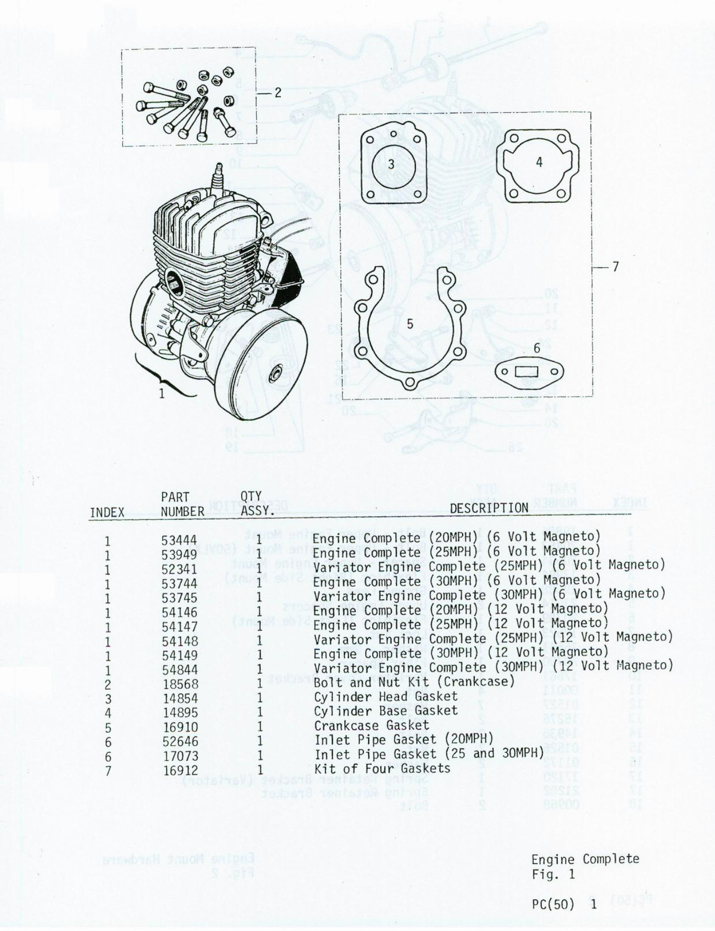 Motobecane 50 Moped Illustrated Parts Catalog Manual IPL IPC
