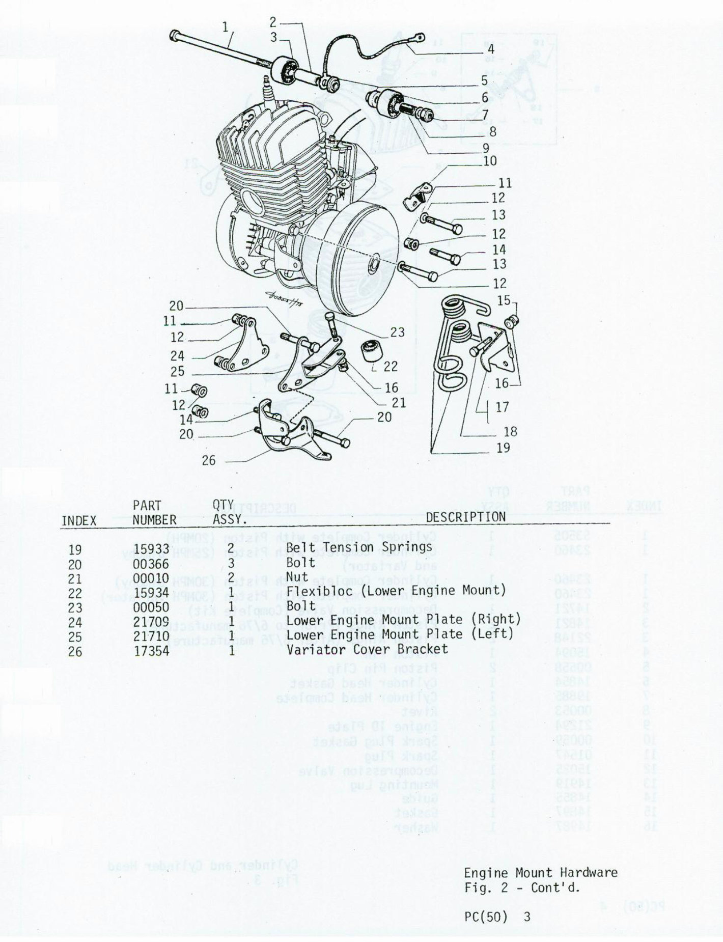 Motobecane 50 Moped Illustrated Parts Catalog Manual IPL IPC