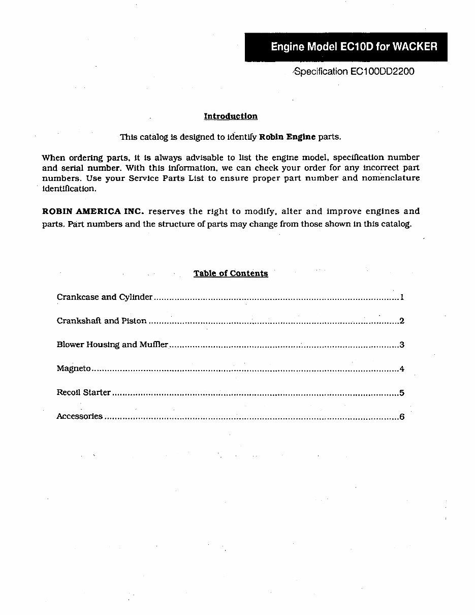 Robin EC10D parts manual | Manuals Online