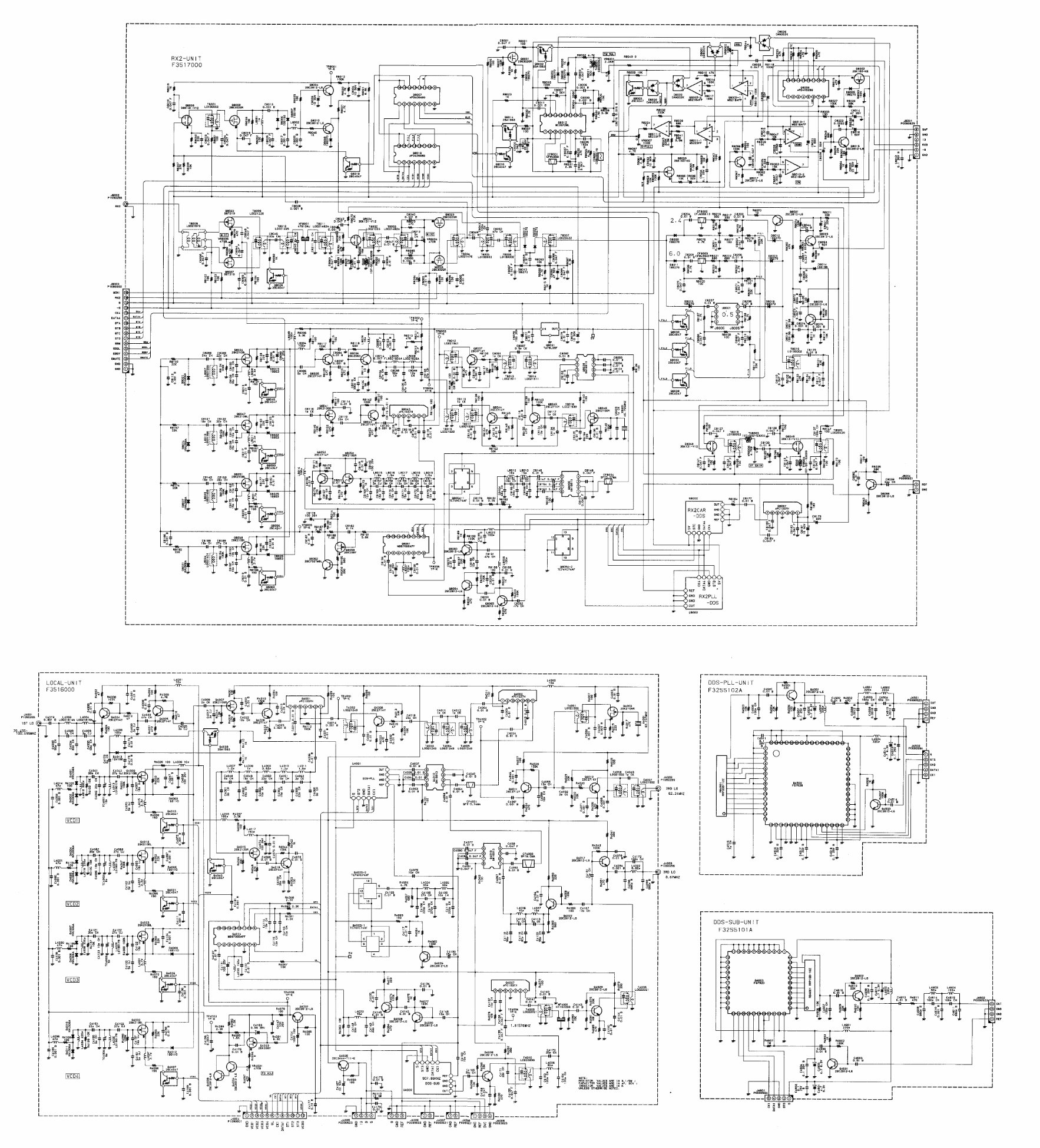 YAESU FT-1000 Transceiver SCHEMATIC Diagram Repair Manual