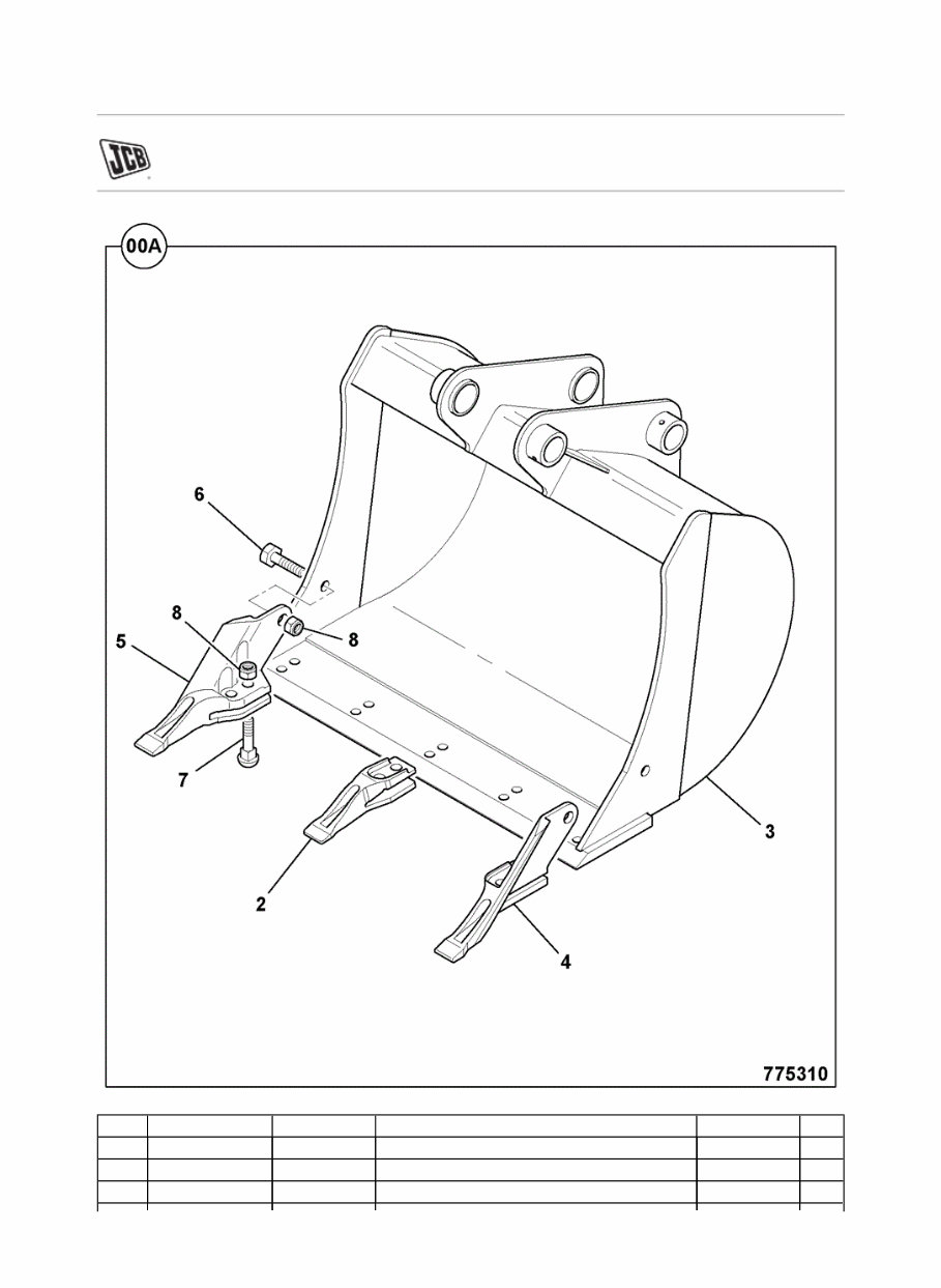 JCB 8052 MINI Crawler Excavator Parts Catalogue Manual (SN: 00803371 ...