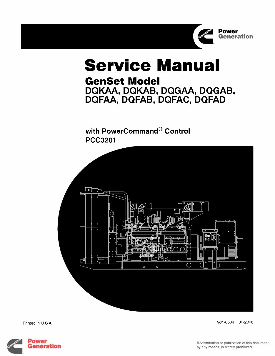 Cummins Onan Dqfaa Dqfab Dqfac Dqfad Dqgaa Dqgab Dqkaa Dqkab Generator