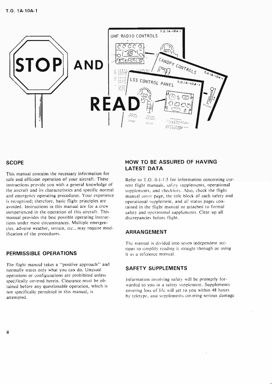 FLIGHT Manual USAF Series A-lOA A10A AIRCRAFT PLANE