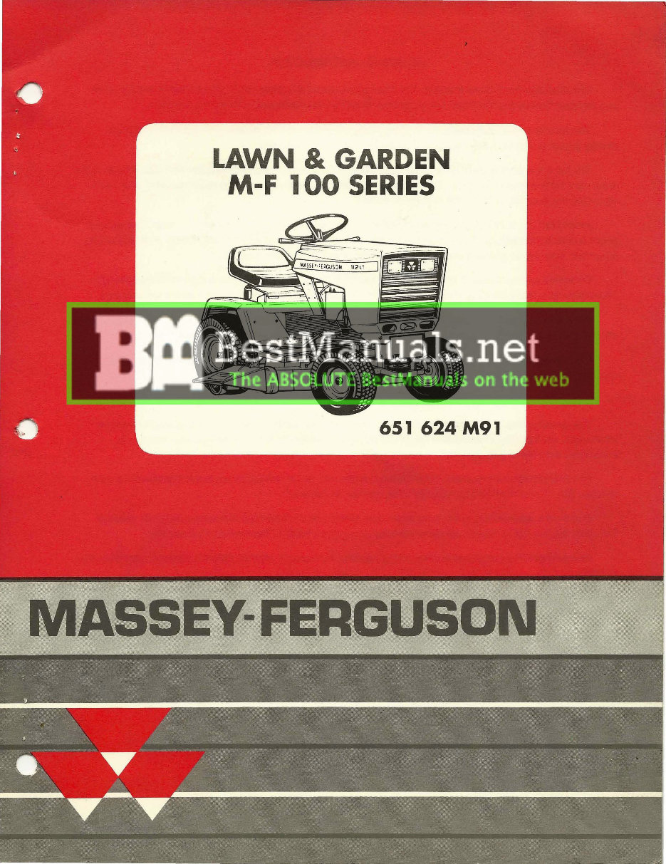 Massey Ferguson MF100 Series Tractor Illustrated Parts Manual