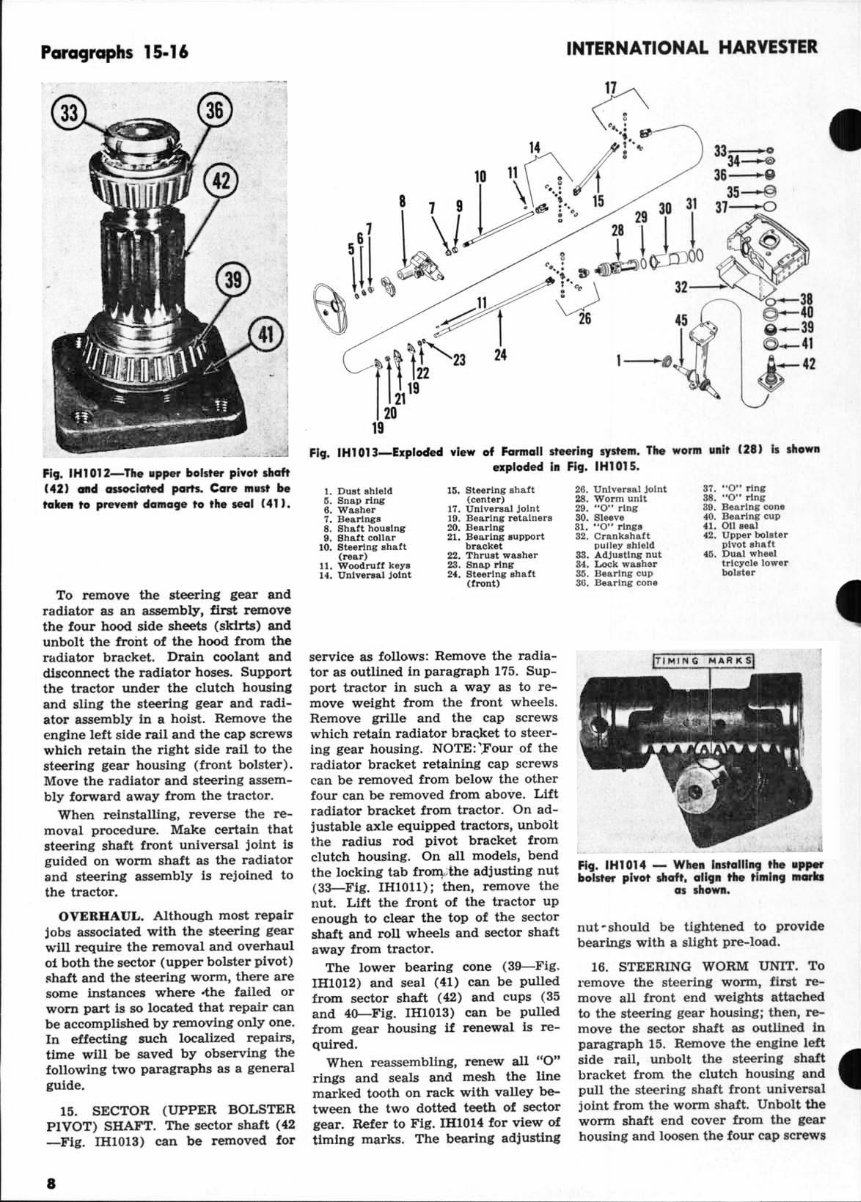 International Harvester FARMALL IH 606 Tractor Repair Shop Maintenance ...