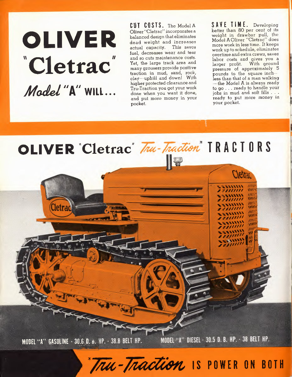Oliver Cletrac Model A | Manuals Online