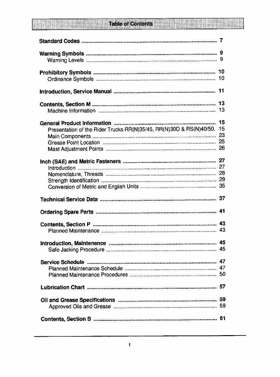 NISSAN Forklift RRN35/45 RRN30D RSN40/50 | Manuals Online