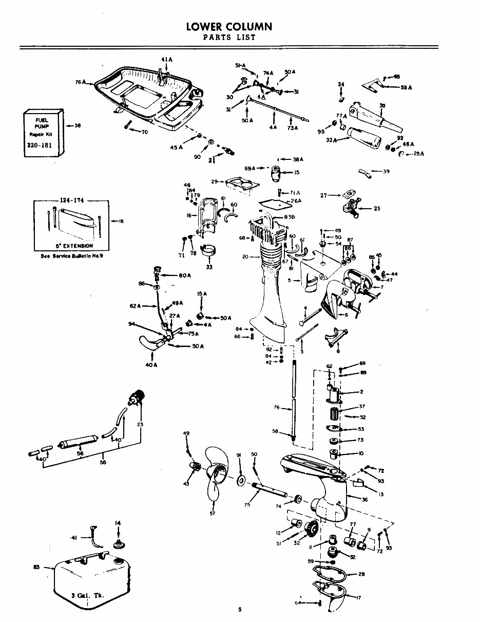 Clinton outboard J700 7 hp owners & parts manual