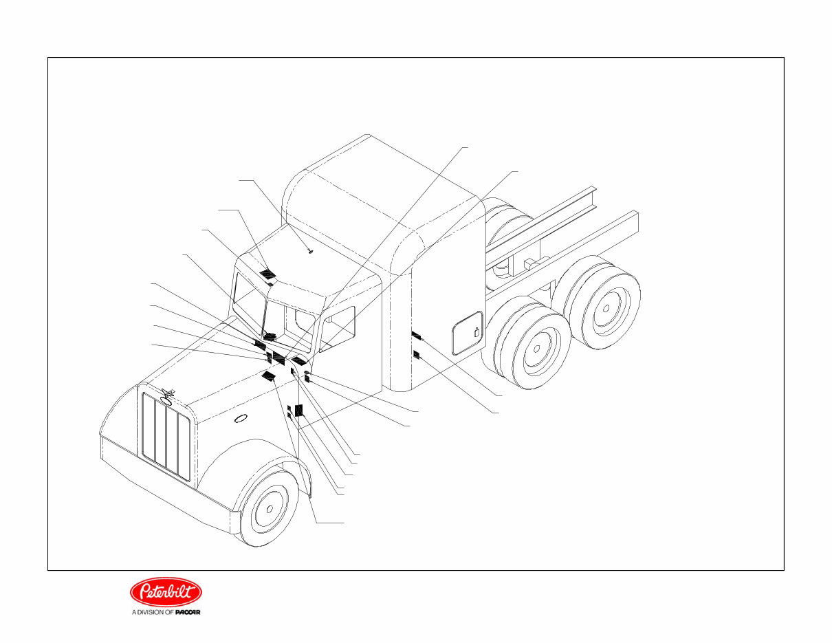 Peterbilt Wiring Diagram Schematic July 1994-2008 379 Family