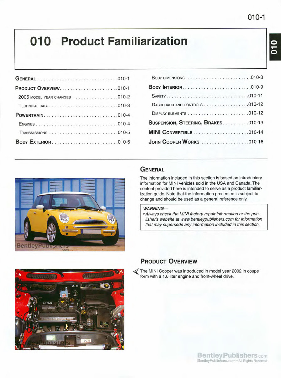 MINI R50 R52 R53 COMPLETE Workshop Repair Manual 2002-2008