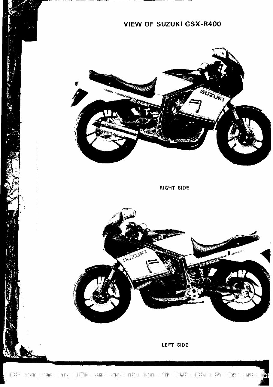 1984-1987 Suzuki GSX-R400 (GK71B, GK71F) Motorcycle Workshop Repair & Service Manual [COMPLETE ...