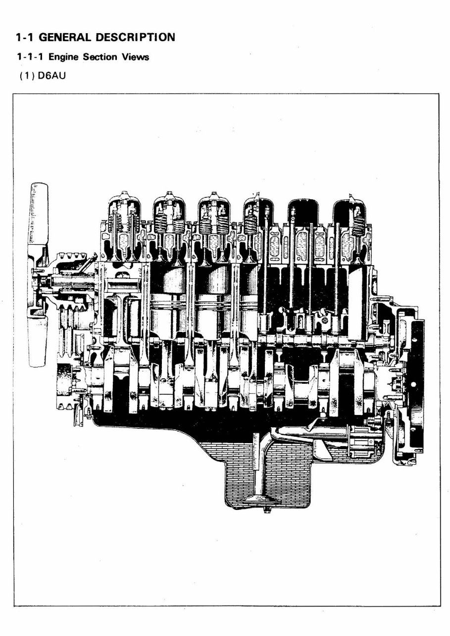 Engine D6A D6AU D6AZ D6AU D6AC Service Workshop Shop Manual