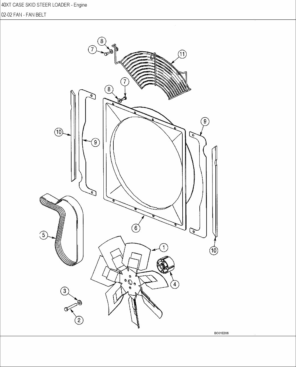 CASE 40XT Skid Steer Loader Parts Catalog Manual