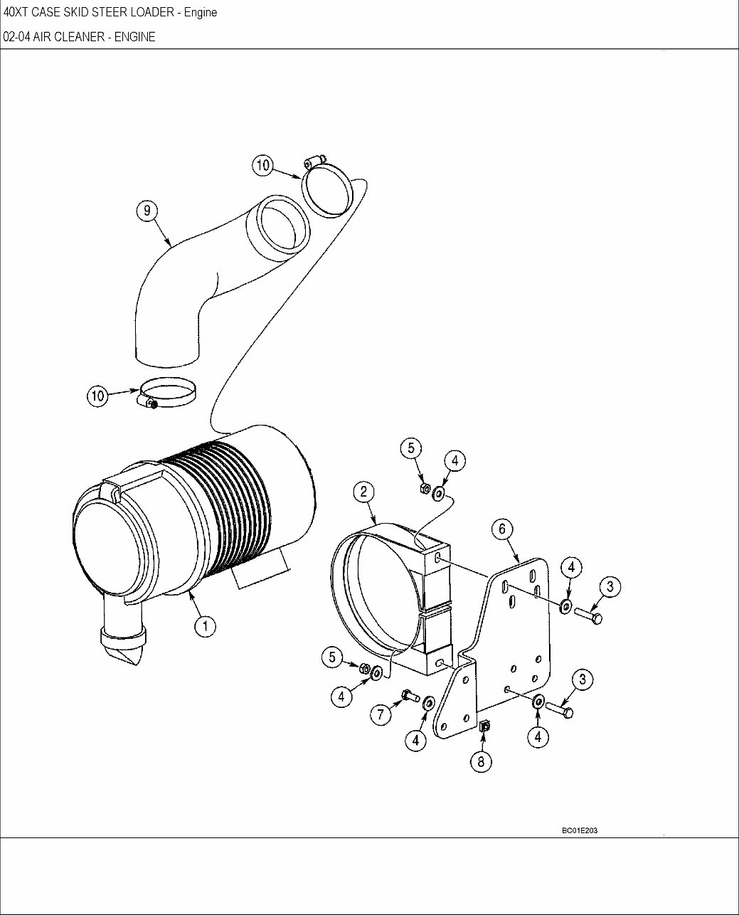 CASE 40XT Skid Steer Loader Parts Catalog Manual