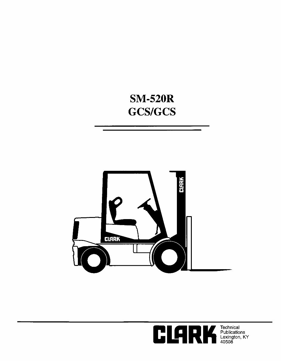 Clark LPG Forklift Truck Type: GX230(-,C); G138(MB,MC,WC,I); GPX230(-,C ...