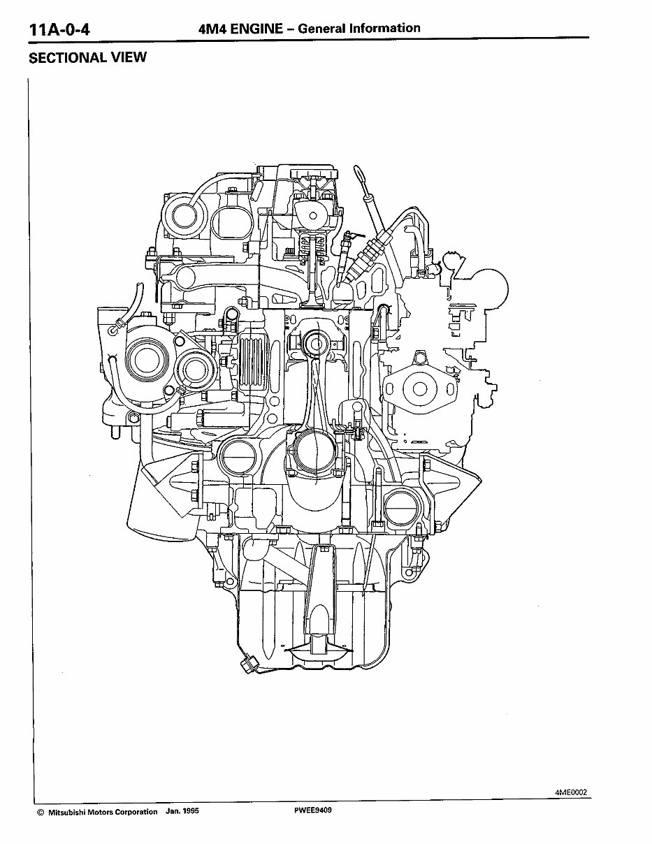 Mitsubishi 4M40 Engine Factory Service Repair Manual