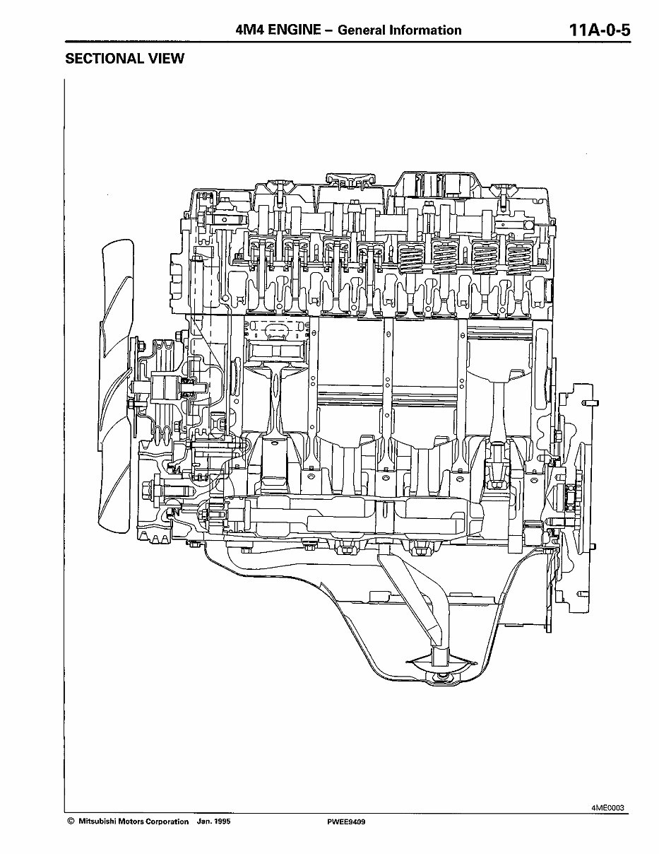 Mitsubishi 4M40 Engine Workshop Service Manual