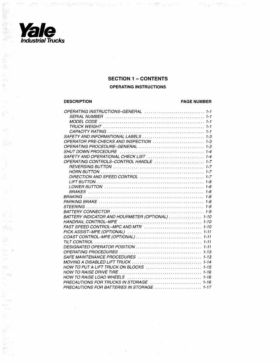 Yale MLW, MPW, MTW, MLE, MTWR, MPE-MPC Lift Truck Service Repair and ...