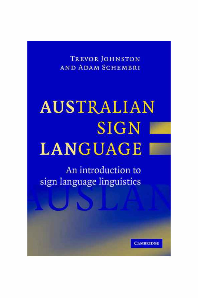 Australian Sign Language (Auslan) - , Adam Schembri