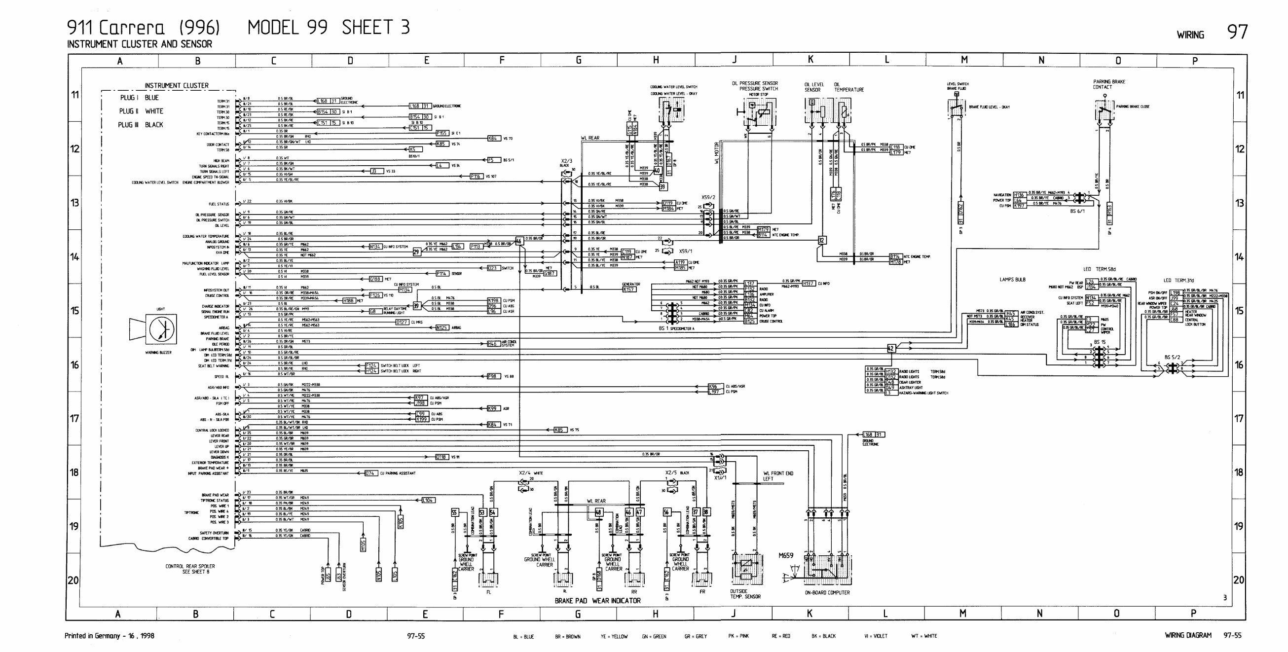 Porsche 996 Wiring Diagram 1999-2000