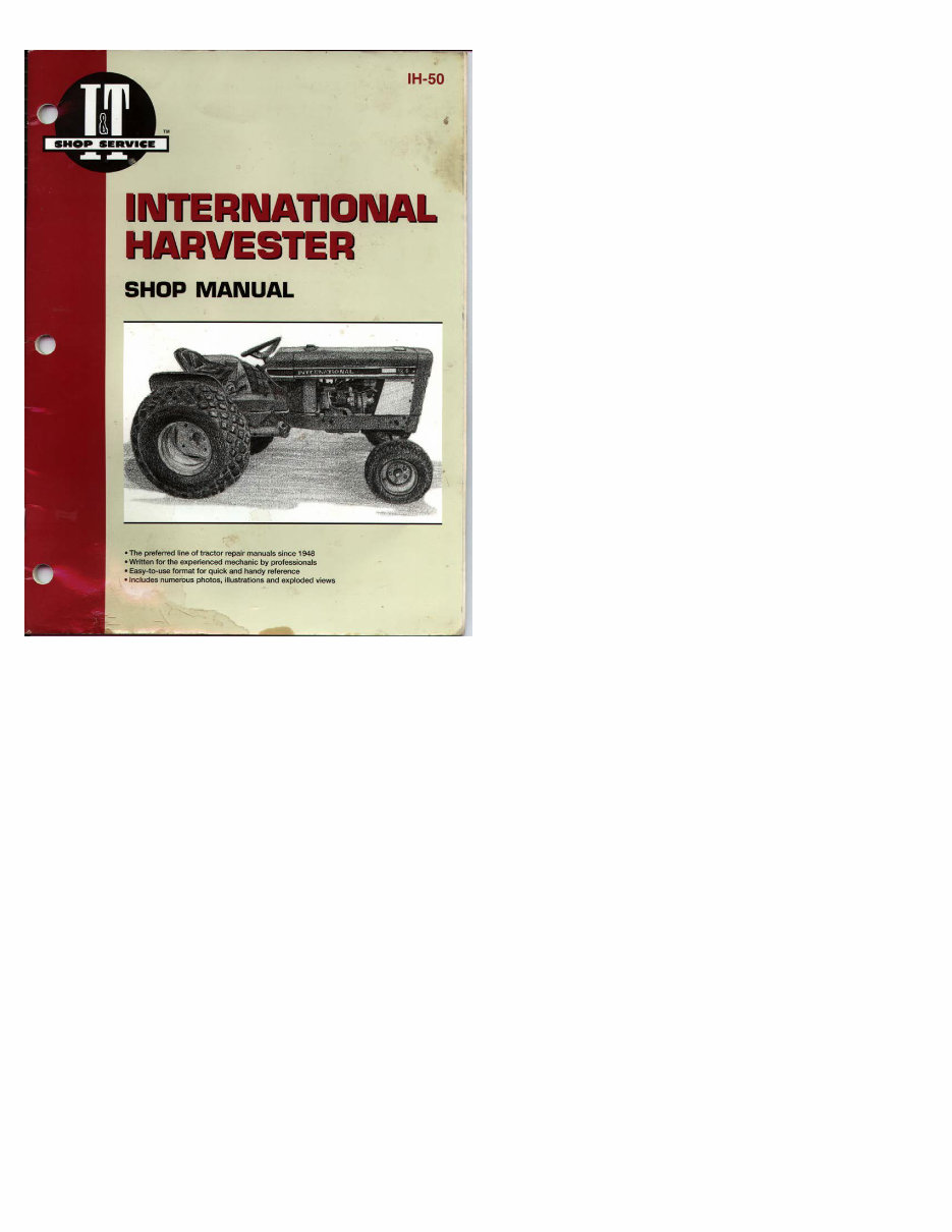 IH Farmall &IH Cub Master Tractor Shop/repair Manual Deluxe