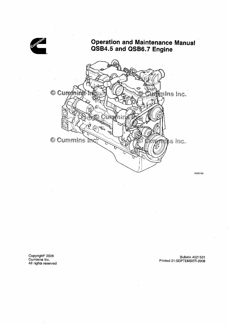 CUMMINS QSB4.5 Engine Operation & Maintenance Manual