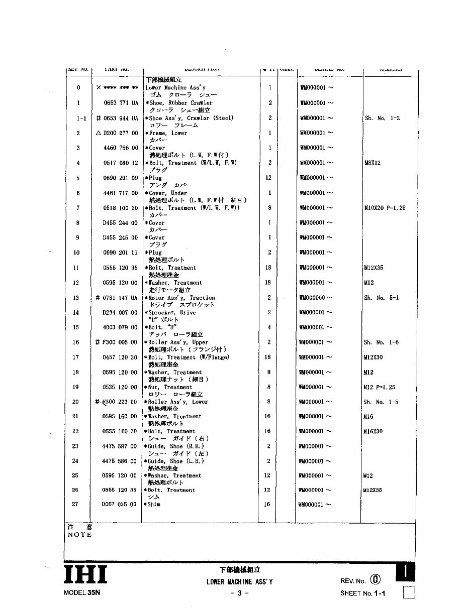 Parts Manual IHI 35N MINI Excavator - eManualOnline