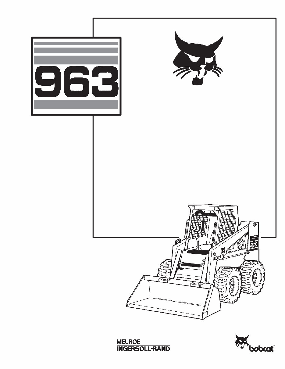 Bobcat 963 Loader Factory Service & Work Shop Manual