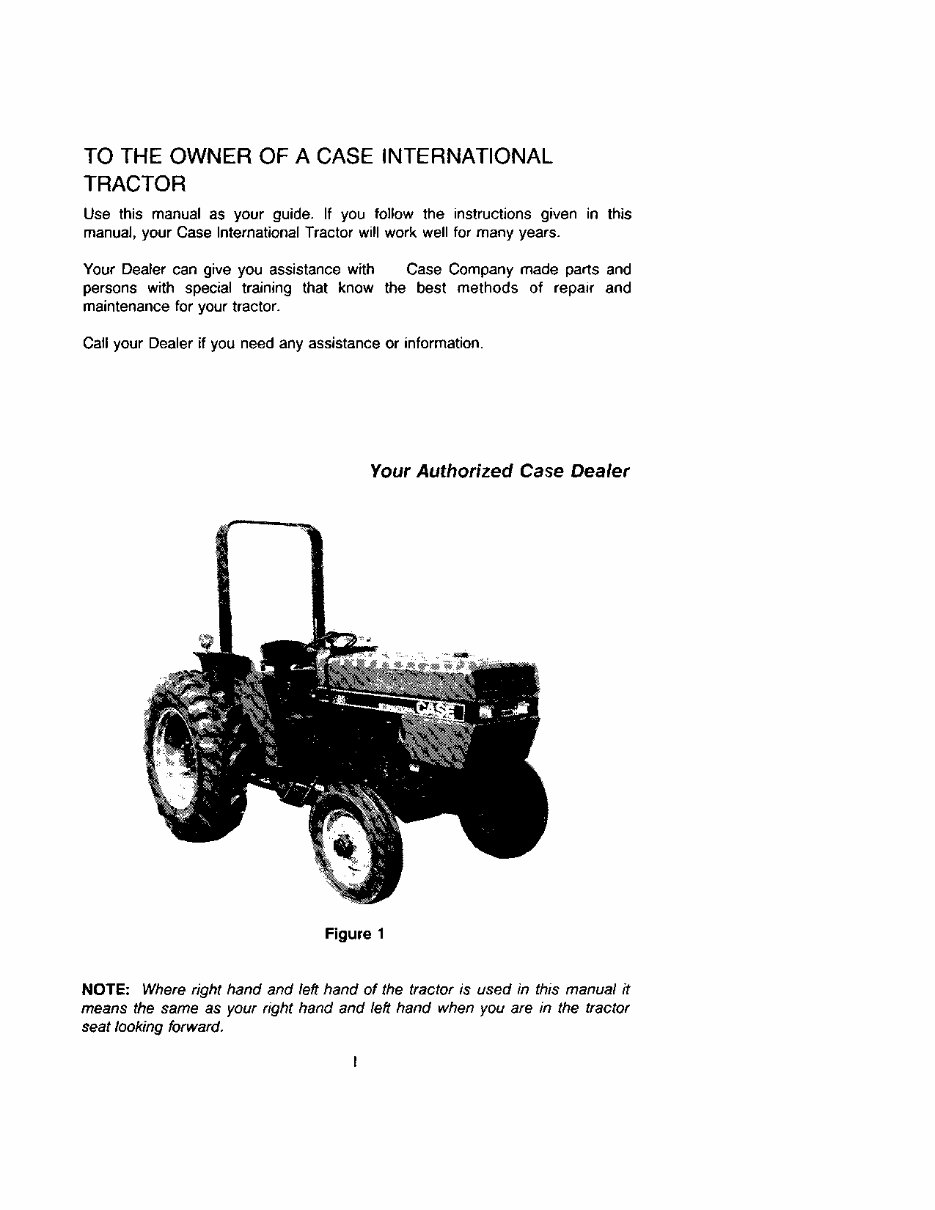 CASE IH 485 Tractor Operators Manual | Manuals Online