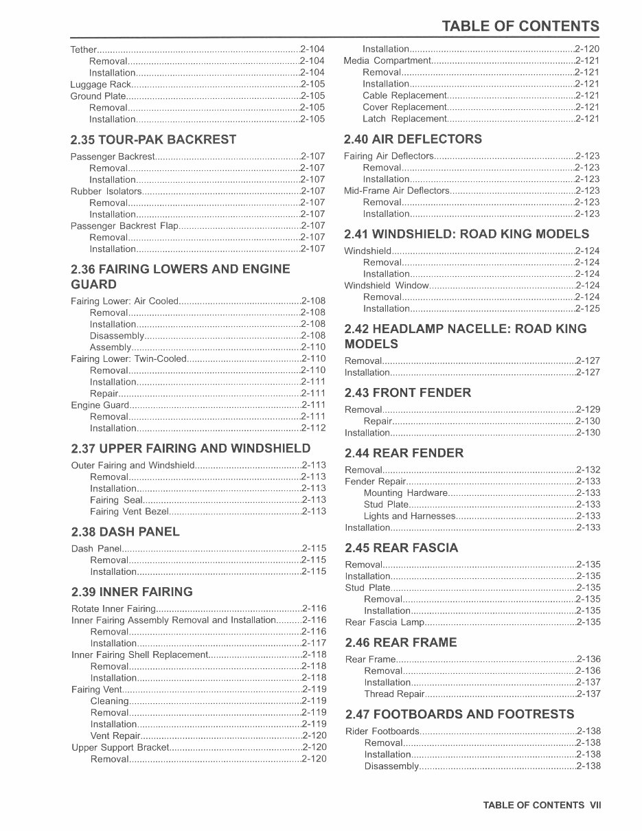 Harley-Davidson Touring Models Workshop Service Manual 2014