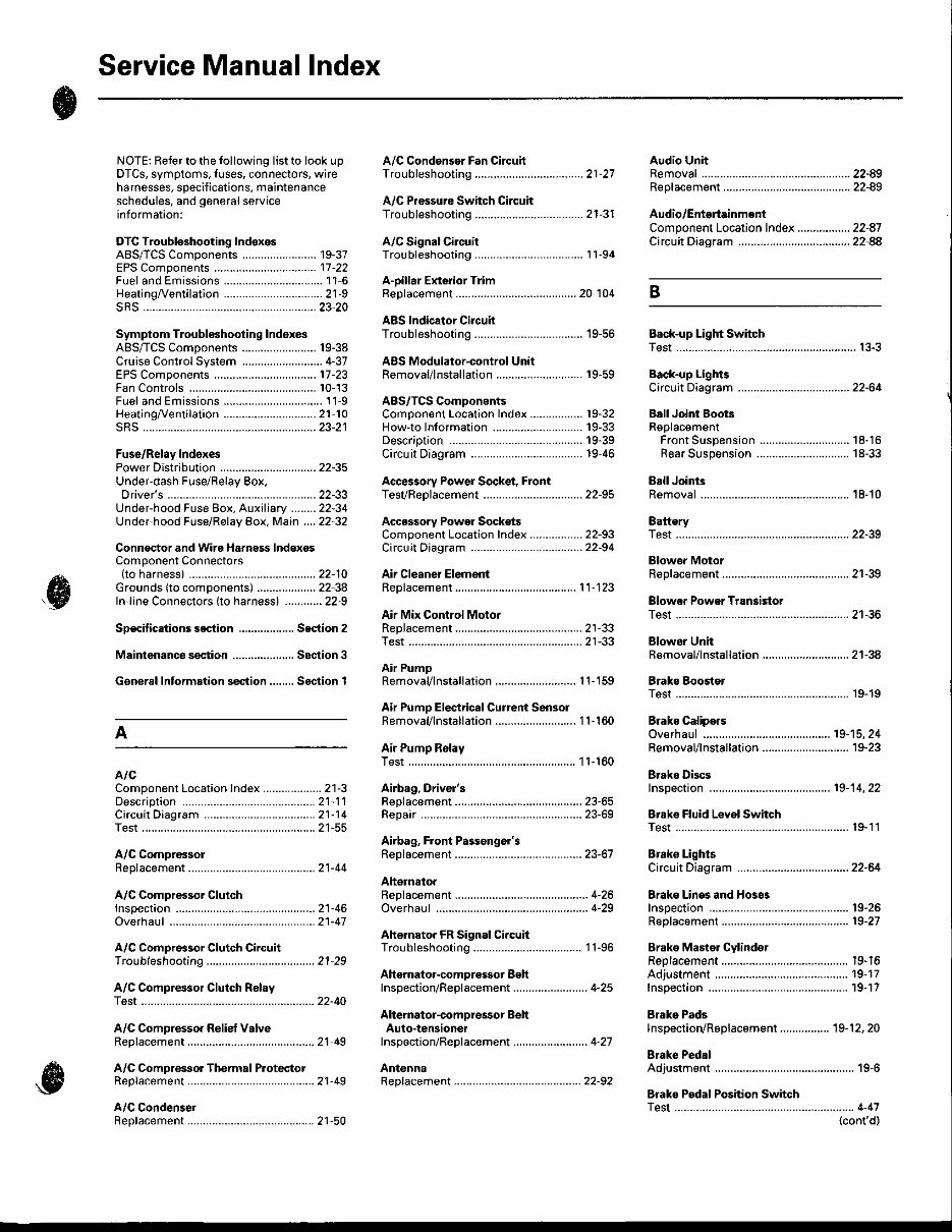 2000 Honda S2000 Service & Repair Manual Software