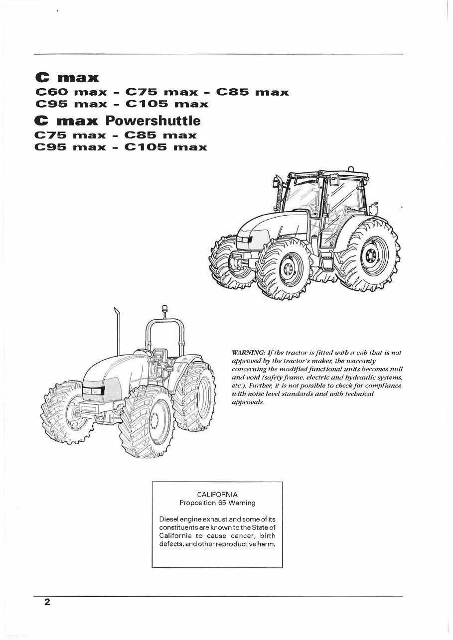 McCormick C-max Powershuttle C60 C75 C85 C95 C105 MAX tractors ...