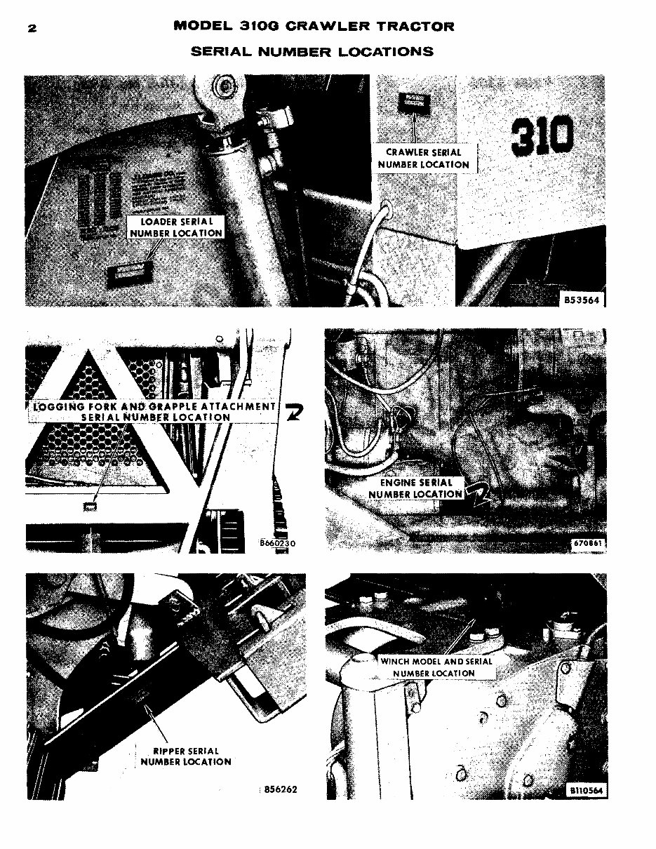 CASE 310G Crawler SN 3032301 To 3039619 Parts Manual