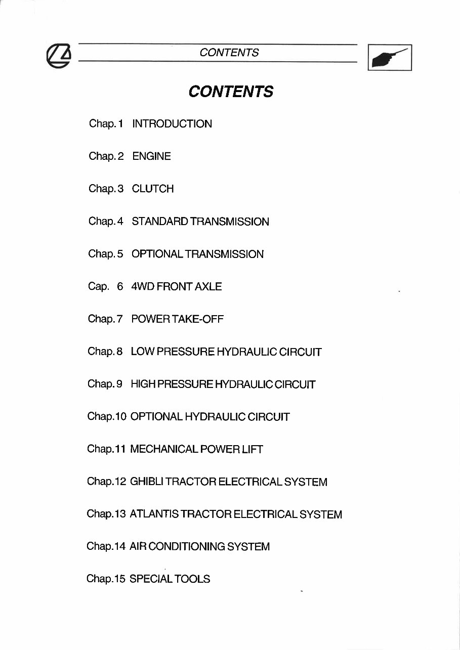 Landini Atlantis 70 75 80 85 90 100 & Ghibli 80 90 100 Tractor Complete ...