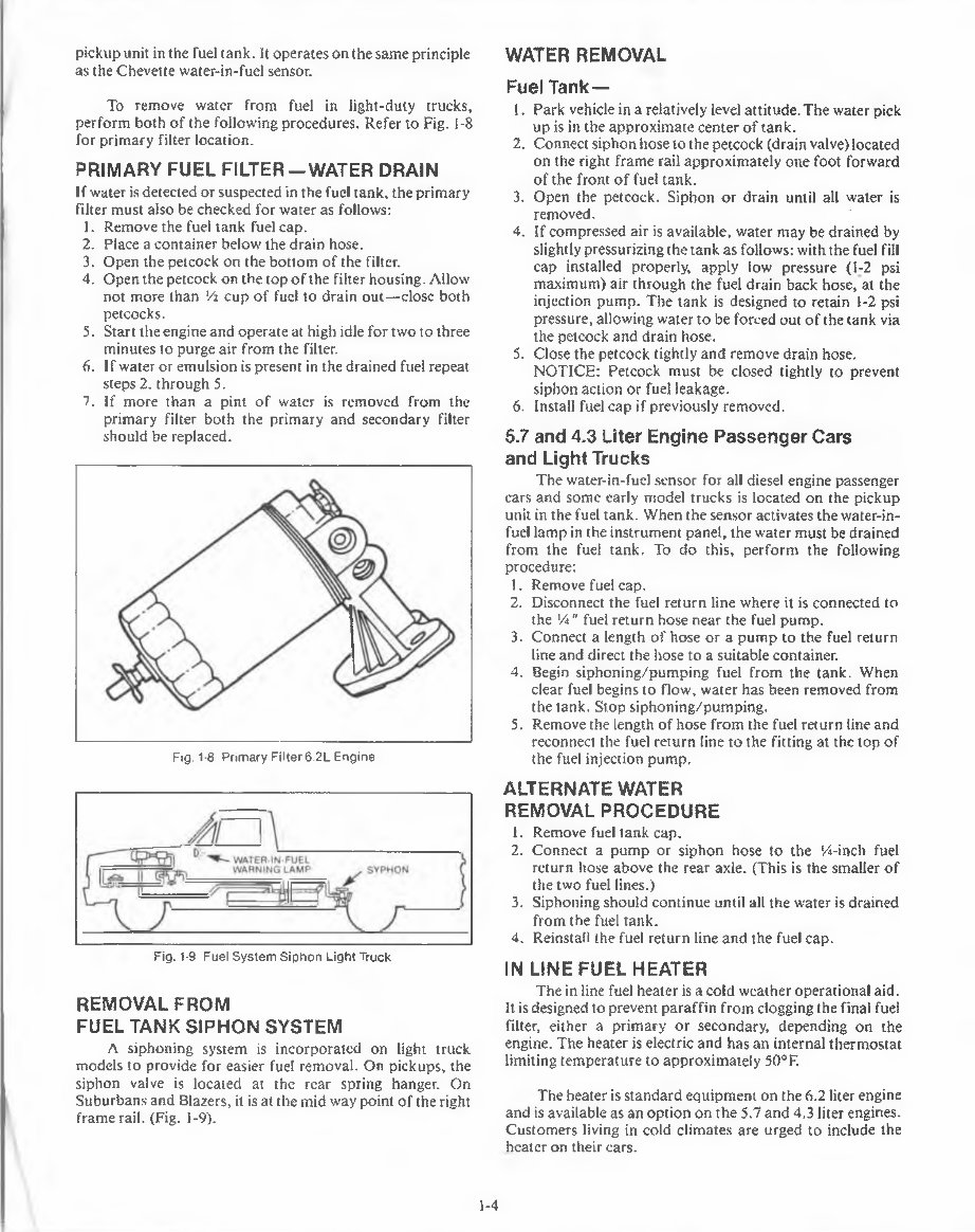 Chevrolet Diesel Engine Fuel Systems Service Repair Manual