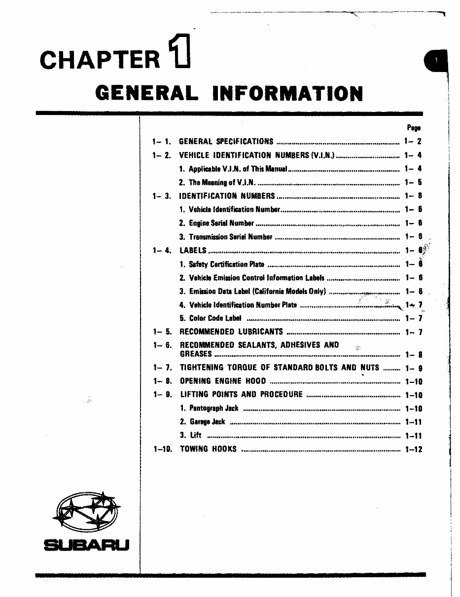 SUBARU EA81 Engine Workshop Repair Manual