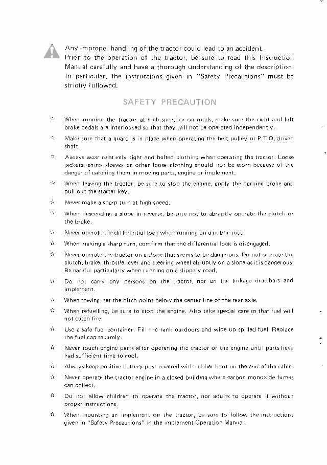 satoh bull s630 and s630d instruction manual