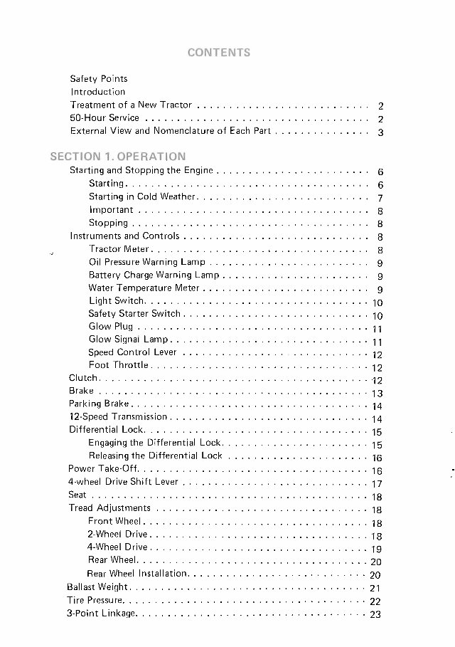 satoh bull s630 and s630d instruction manual