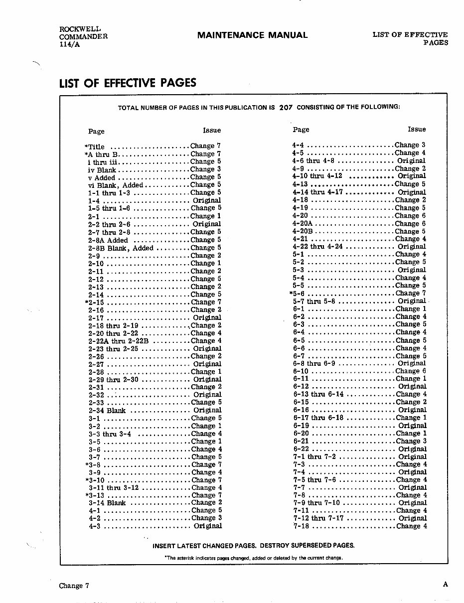 Commander Aircraft Commander 114 A Maintenance Manual