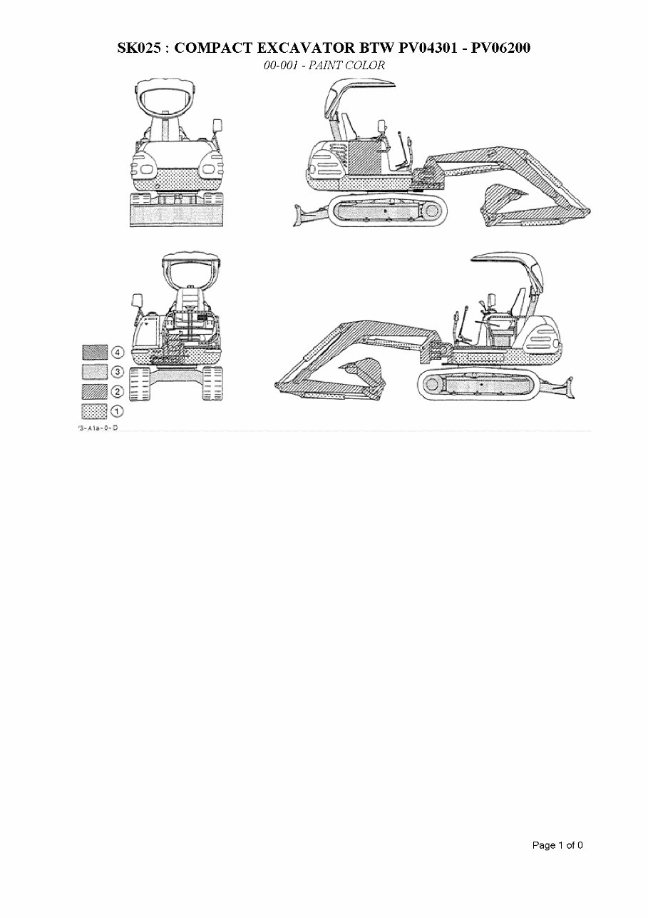 KOBELCO SK025 Excavator Parts Catalog Manual