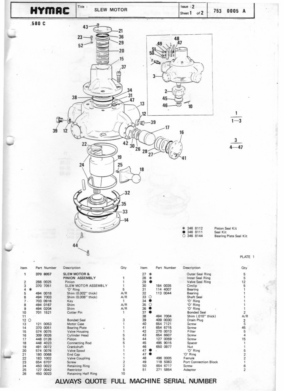 HYMAC 580C Parts Manual | Manuals Online