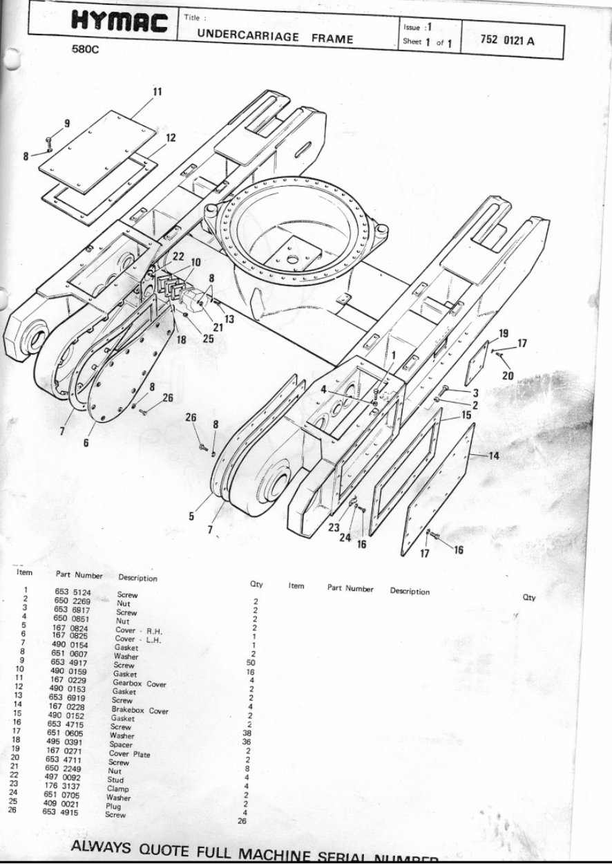 HYMAC 580C Parts Manual | Manuals Online